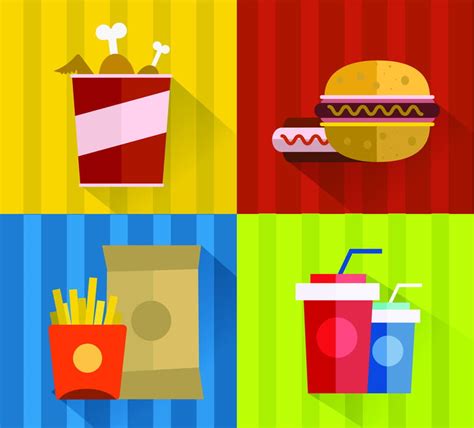 Food Objects For Edsign Vector Illustrations Eps Uidownload