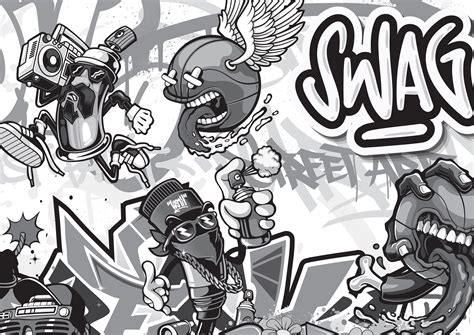 Black And White Graffiti Wallpaper
