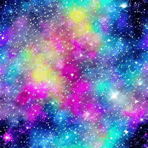 Galaxy Vibrant Seamless Pattern · Creative Fabrica