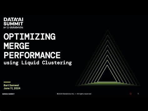 Free Video Optimizing Merge Performance Using Liquid Clustering And Photon From Databricks