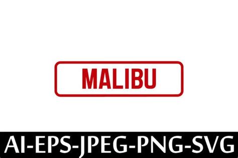 Malibu Rubber Stamp Design Vector Graphic By Arman · Creative Fabrica