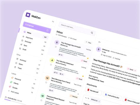 Mailzen Email Inbox Client Ui Behance