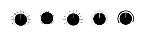 Premium Vector Timer Icons Silhouette Black Different Timers Icons
