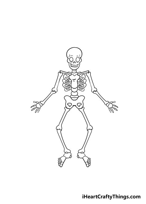 Skeleton Drawing How To Draw A Skeleton Step By Step