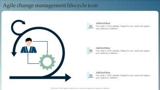 Agile Change Management Lifecycle Icon PPT Slide