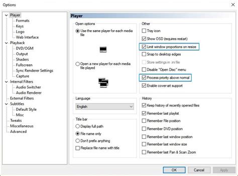 Media Player Classic Home Cinema Best Settings