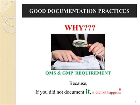 Good Documentation Practices Ppt