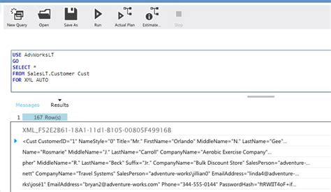 Execute Arbitrary Sql Command And Return Xml In Azure Sql Database