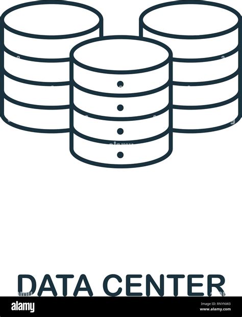 Data Center Outline Icon Thin Line Style From Big Data Icons Collection Pixel Perfect Simple