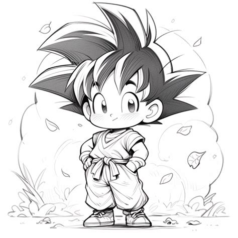 Super Dibujo De Son Goku Para Colorear Por Niños Y Mayores Colorear Goku Boladedragon