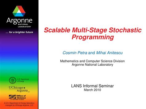 Ppt Scalable Multi Stage Stochastic Programming Powerpoint