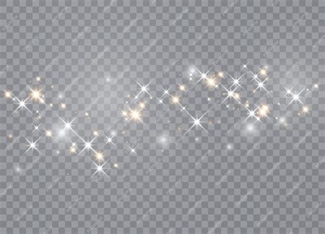 Estrellas De Efecto De Brillo De Luz Destellos Vectoriales Sobre Fondo