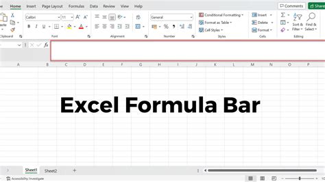 formula bar in excel excellopedia