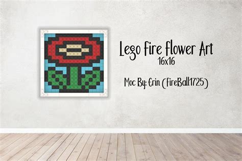 Lego Moc Lego Fire Flower Art By Fireball1725 Rebrickable Build