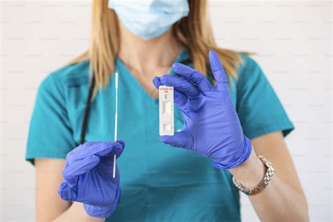 Covid 19 Virus Disease Diagnosticdoctor Holding Coronavirus Test