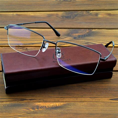 Ip Titanium Lightweight Half Rim Rectangle Executive Office Optical