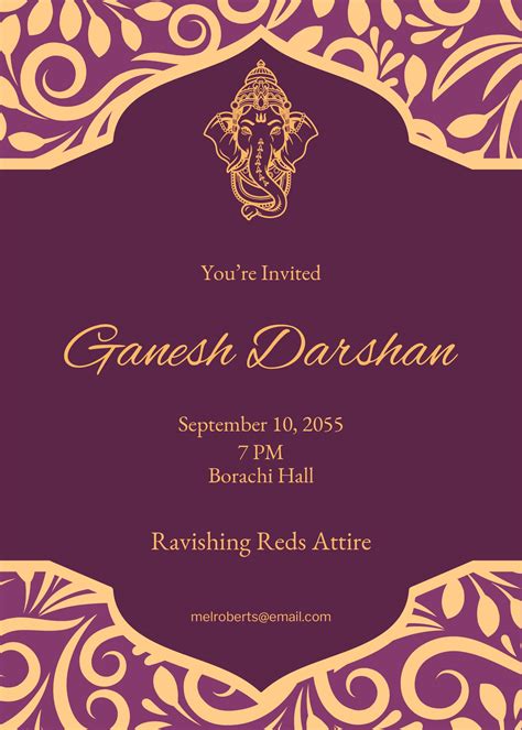 ganpati invitation template