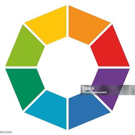 8단계 다채로운 다이어그램 벡터 환상이 있는 팔각형 차트 다이어그램에 대한 스톡 벡터 아트 및 기타 이미지 다이어그램 팔각형 8 Istock