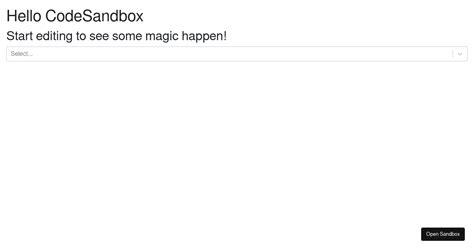 Detect No Option Codesandbox