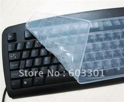 Keyboard Protector For Desktop Computer Silicone Keyboard Skin Transparent Clear Cover In
