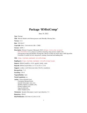 Fillable Online Cran Csiro Modal Inria MixtComp Model Based Clustering