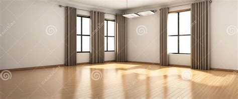Photorealistic Empty Room Horizontal Anamorphic Display For Background