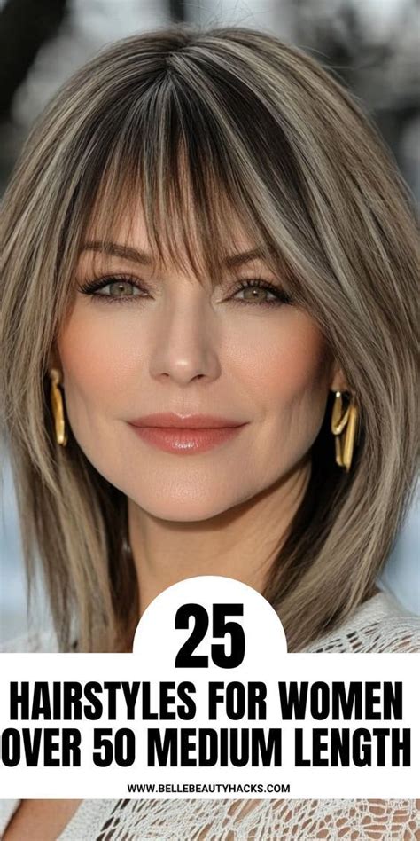25 Stunning Medium Length Hairstyles For Women Over 50 Medium Cuts