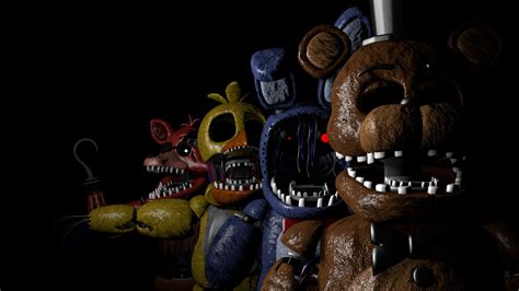 Fnaf 2 Withered Animatronics Title Screen By Candythecatbr On Deviantart