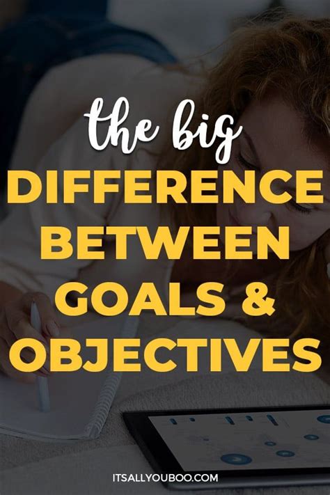 The Big Difference Between Goals And Objectives Artofit