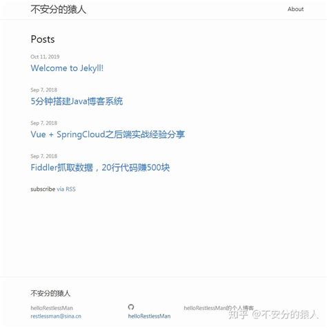 Jekyll Github Pages 搭建个人免费博客 知乎