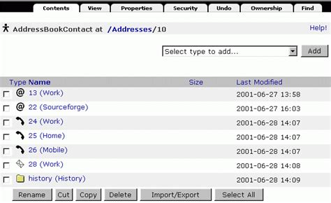 Zope Addressbook
