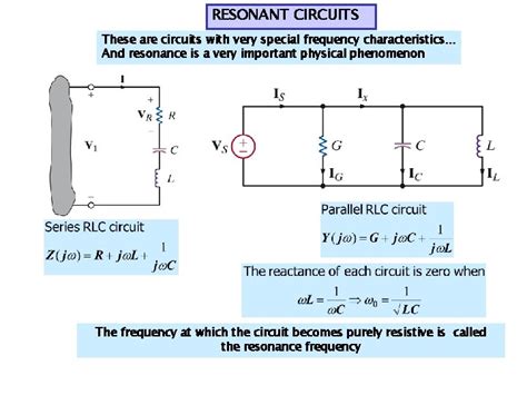 VARIABLEFREQUENCY NETWORK PERFORMANCE Resonant Circuits The Resonance Phenomenon