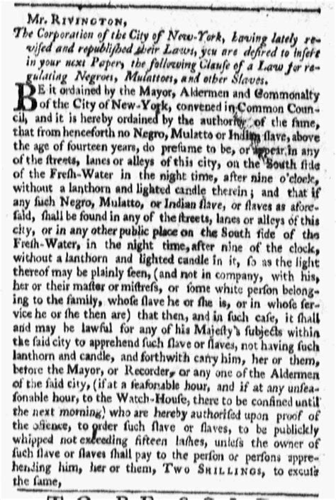 Slavery Advertisements Published December 9 1773 The Adverts 250 Project
