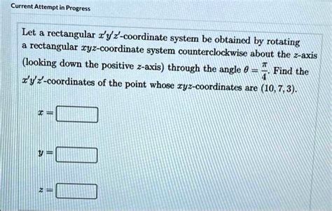 Solved Let A Rectangular Yz Coordinate System Be Obtained By Rotating