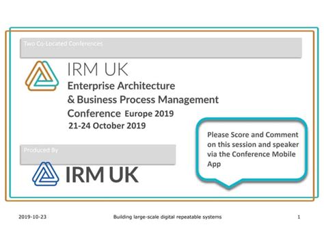 Building Large Scale Digital Repeatable Systems Ppt