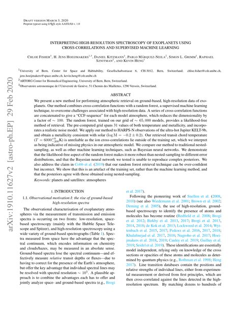 Pdf Interpreting High Resolution Spectroscopy Of Exoplanets Using Cross Correlations And