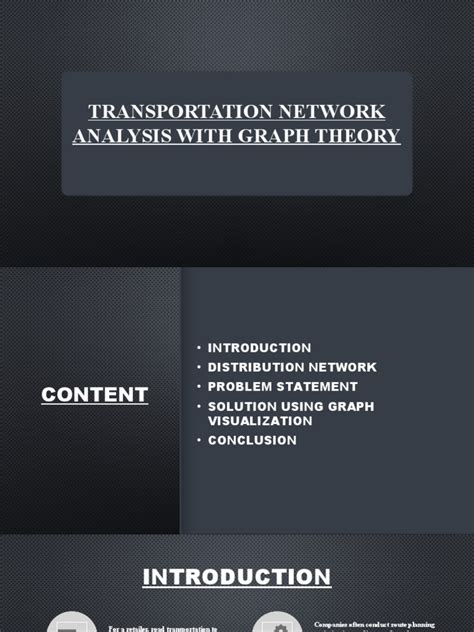 Transportation Network Analysis With Graph Theory Pdf Warehouse Transport
