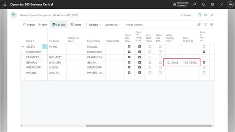 Business Central General Journal Templates At Elizabeth Simson Blog