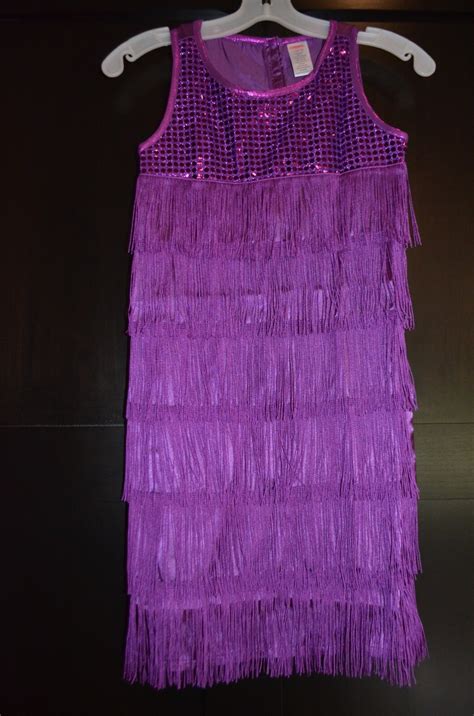 Gymboree Halloween Flapper Girl Costume Dress Headband Purple Nwt 3 4 7