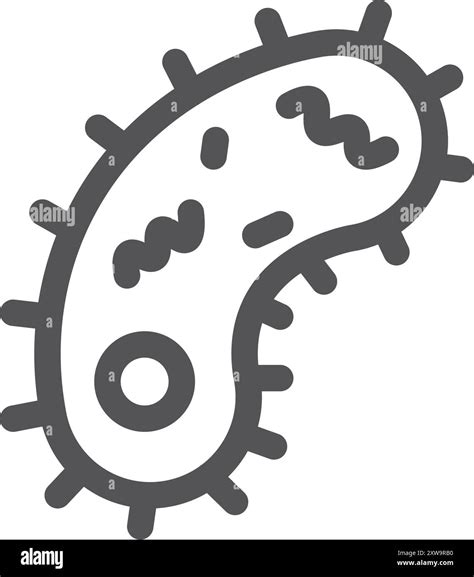 Bacteria Line Icon Pathogen Cell Germ Symbol Stock Vector Image And Art Alamy
