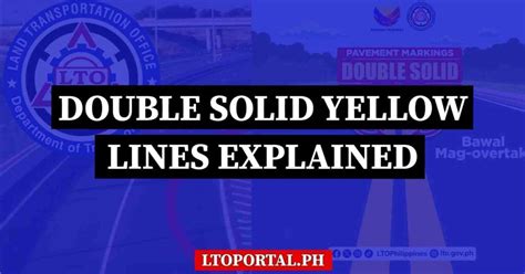 What Does A Double Solid Yellow Line Mean Lto Portal Ph