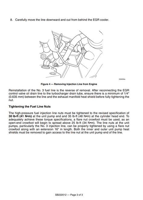 Need Torque Spec For Injector Line Engine And Transmission BigMackTrucks Com