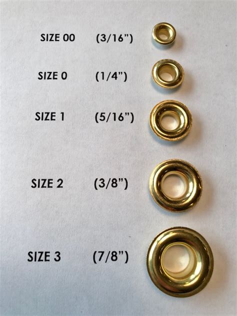 Eyelet Grommet Sizes Clearance