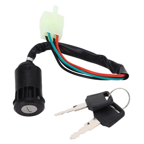 4 Pin Wire Ignition Key Switch Sensitive Durable Ignition System Switch With 2 Keys For Quad 4