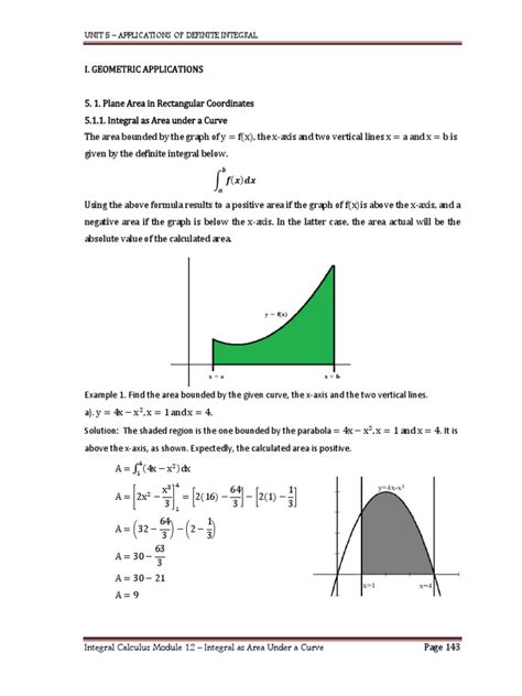 Integral As Area Under A Curve Pdf Area Integral
