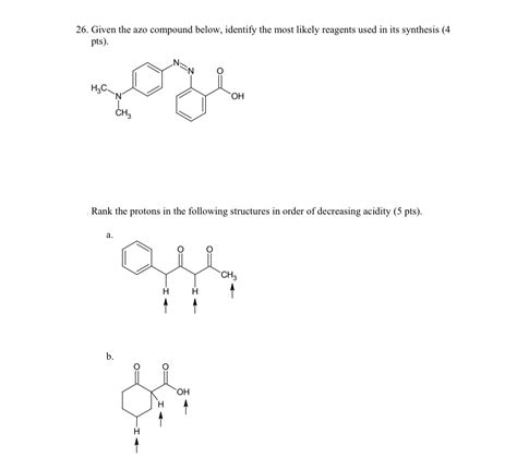 [solved] Given The Azo Compound Below Identify The Most Li