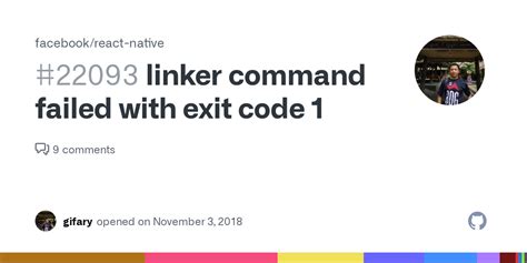 Linker Command Failed With Exit Code 1 · Issue 22093 · Facebookreact
