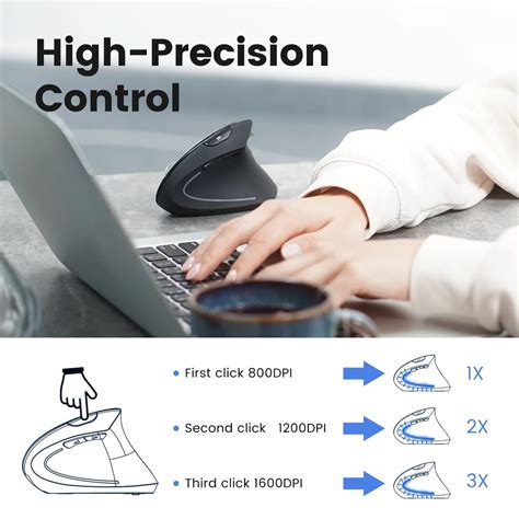 Perixx Perimice Draadloze Ergonomische Verticale Muis Ghz Bluetooth In Multi