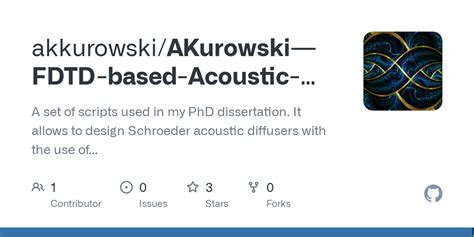 Github Akkurowskiakurowski Fdtd Based Acoustic Diffuser Design Toolkit A Set Of Scripts