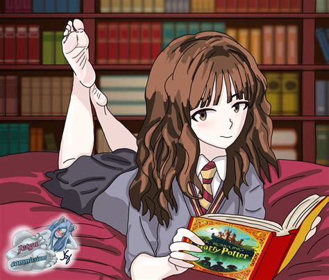 Hermione Granger Read A Book Feet Soles Version 1 By Jetga On Deviantart